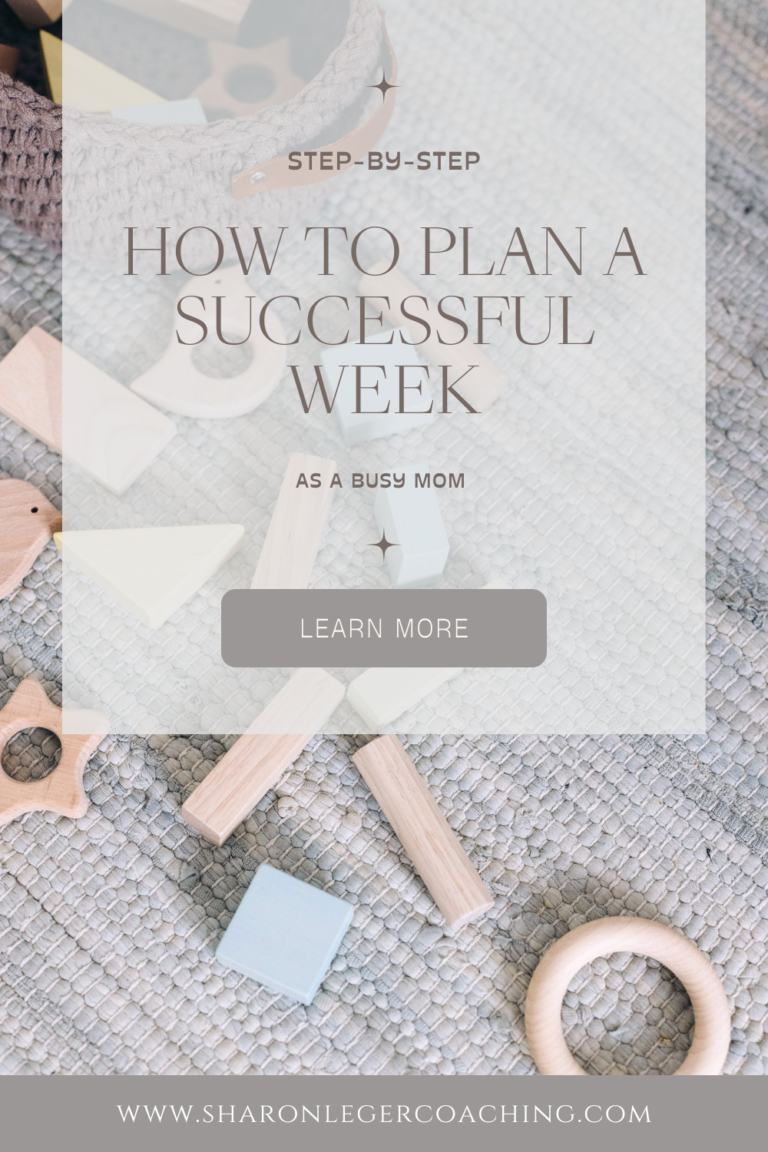 Episode 30: Planning a Successful Week - sharonlegercoaching.com